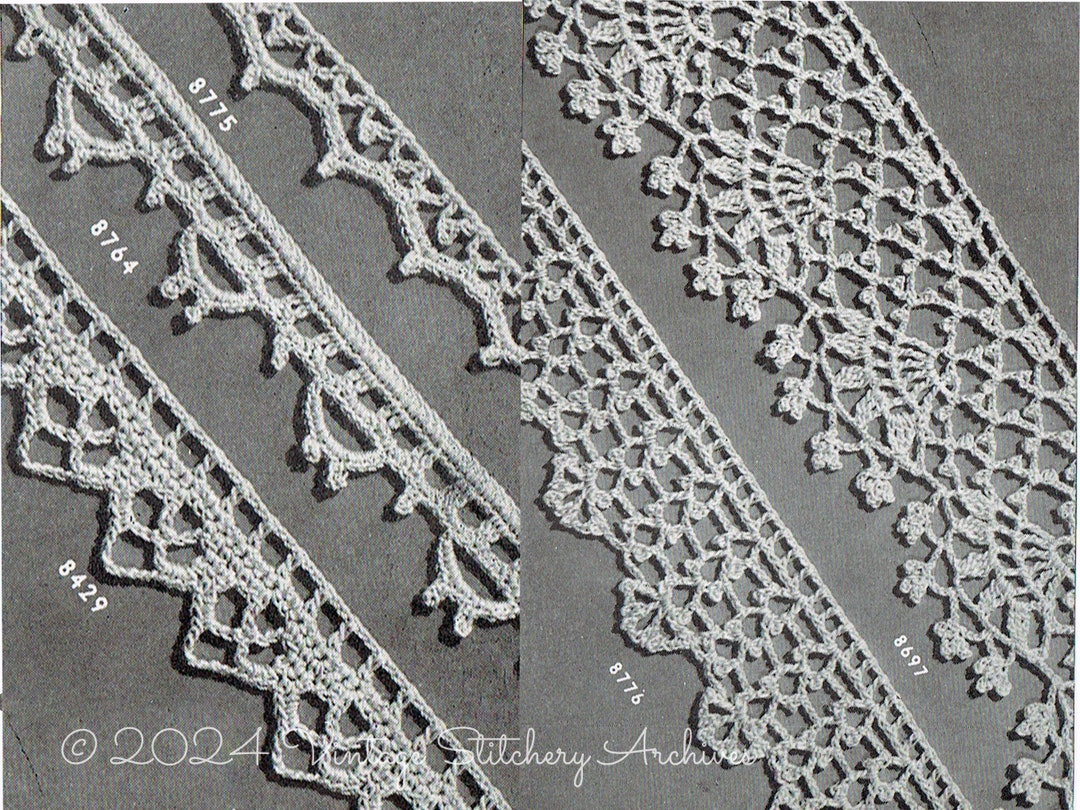 Vintage Irish Crochet Lace Edging Crochet Patterns PDF -- INSTANT ...