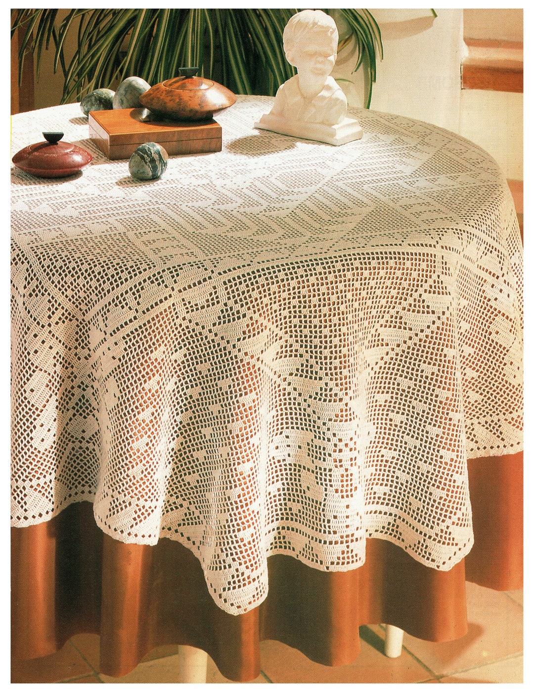 Vintage Filet Crochet Pattern "cosonance Tablecloth" Digital PDF ...