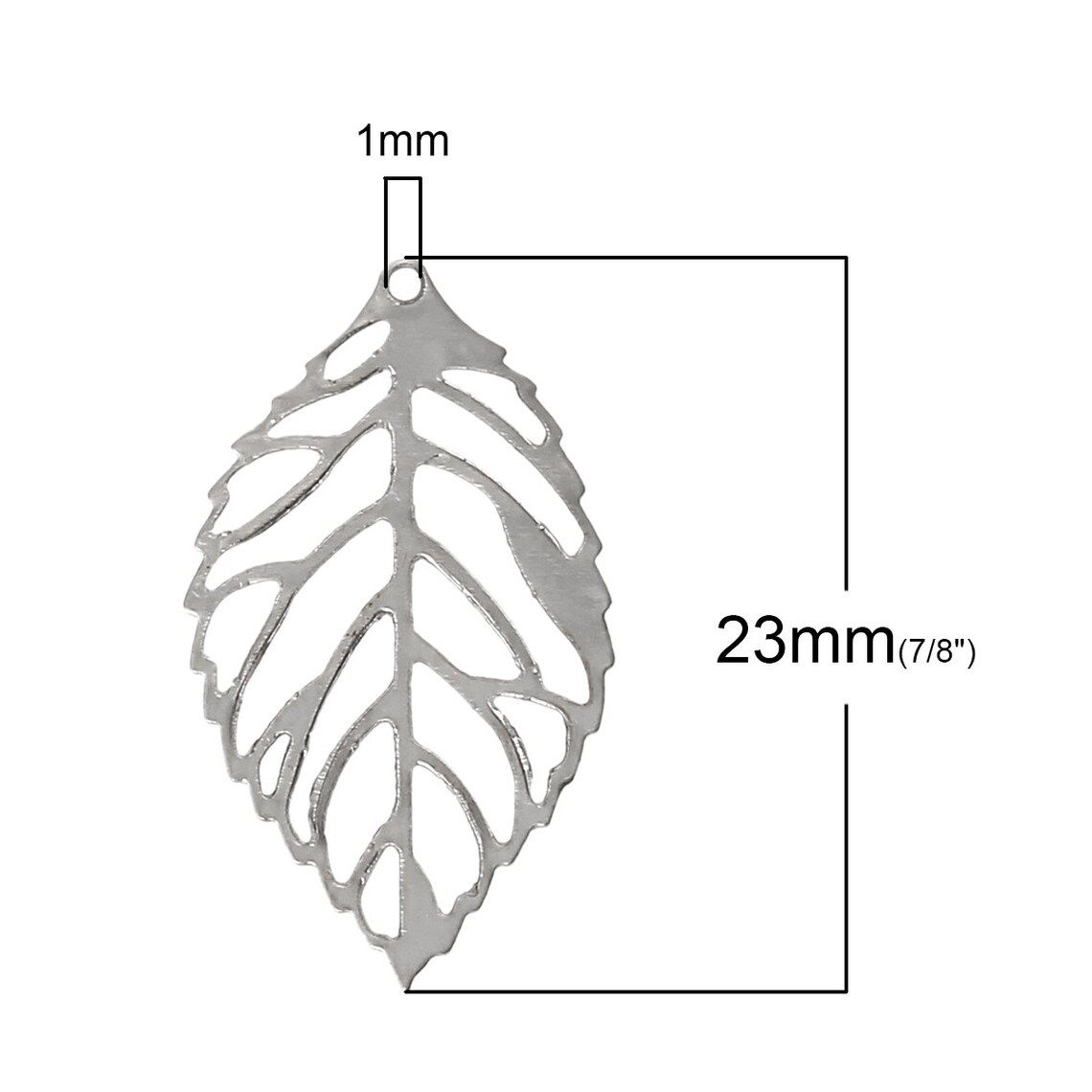 Silver Filigree Leaf Charms / Filigree Leaf Metal Stampings ...