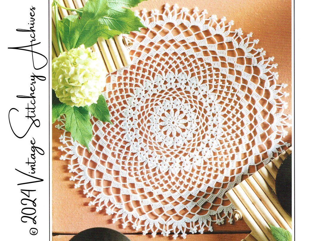 Vintage Crochet Pattern "cartwheel Doily" Digital PDF Pattern ...