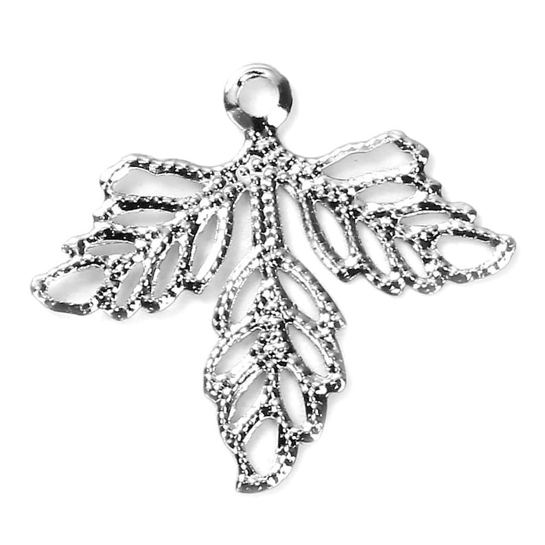 Antique Silver Filigree Leaf Charms / Filigree Leaves Metal - Etsy