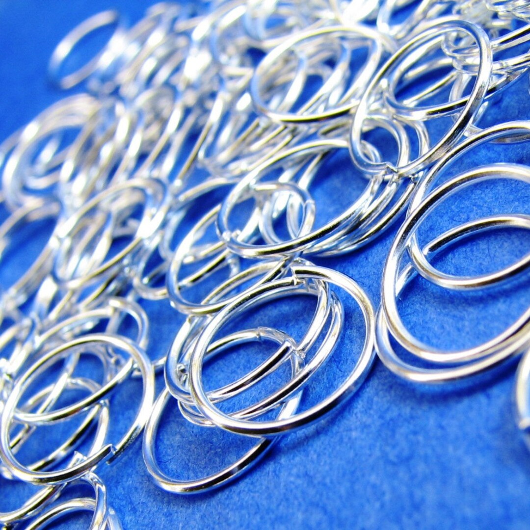 10mm Jump Rings : 100 Pieces Silver Plated Open Jump Rings 10mm X 1mm ...