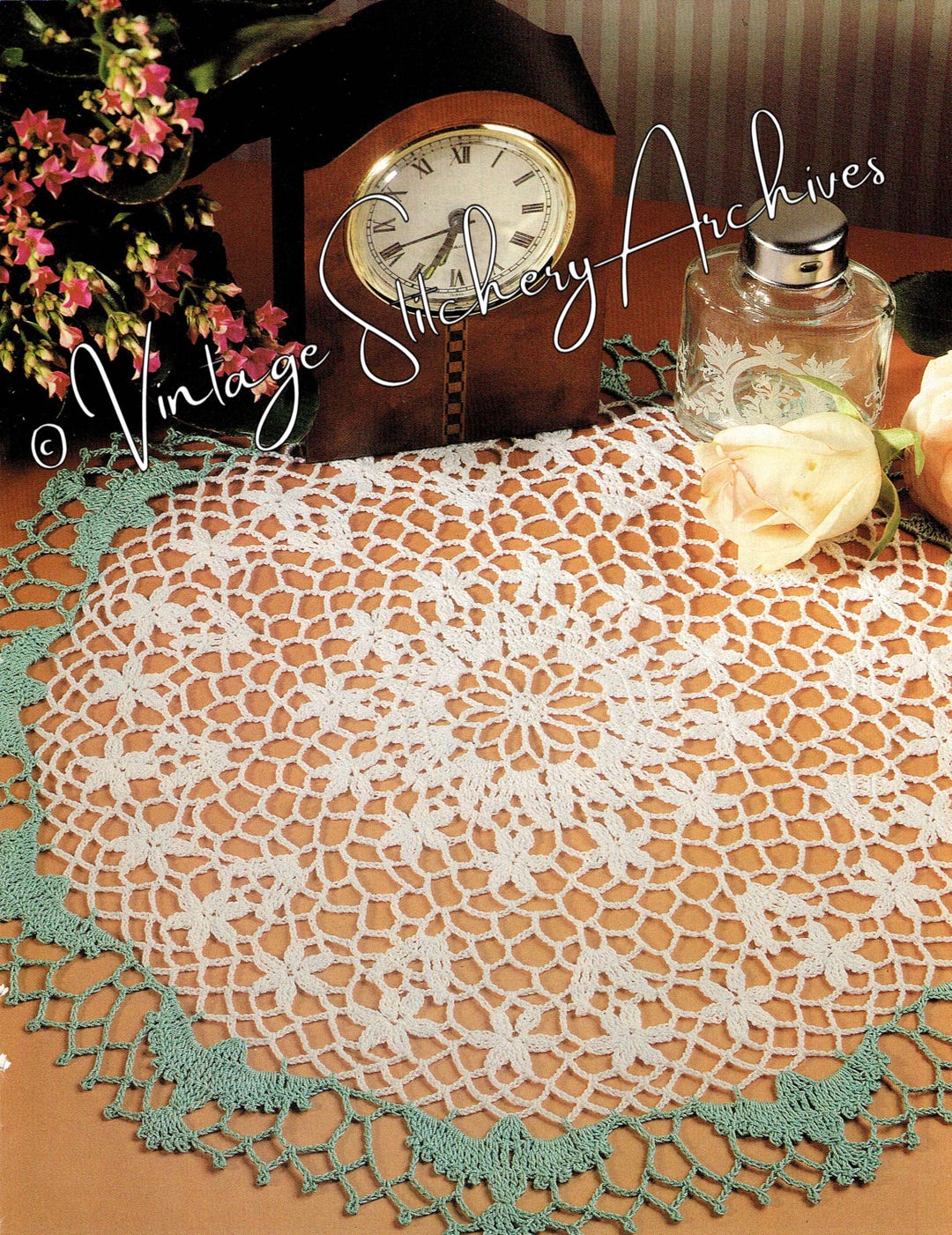 Vintage Crochet Doily Pattern, "calypso Round Doily" Digital Crochet ...