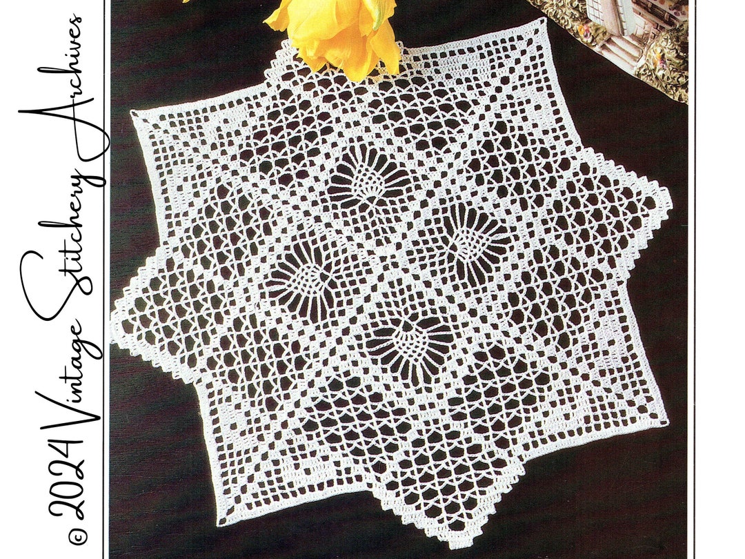 Vintage Filet Crochet Pattern 