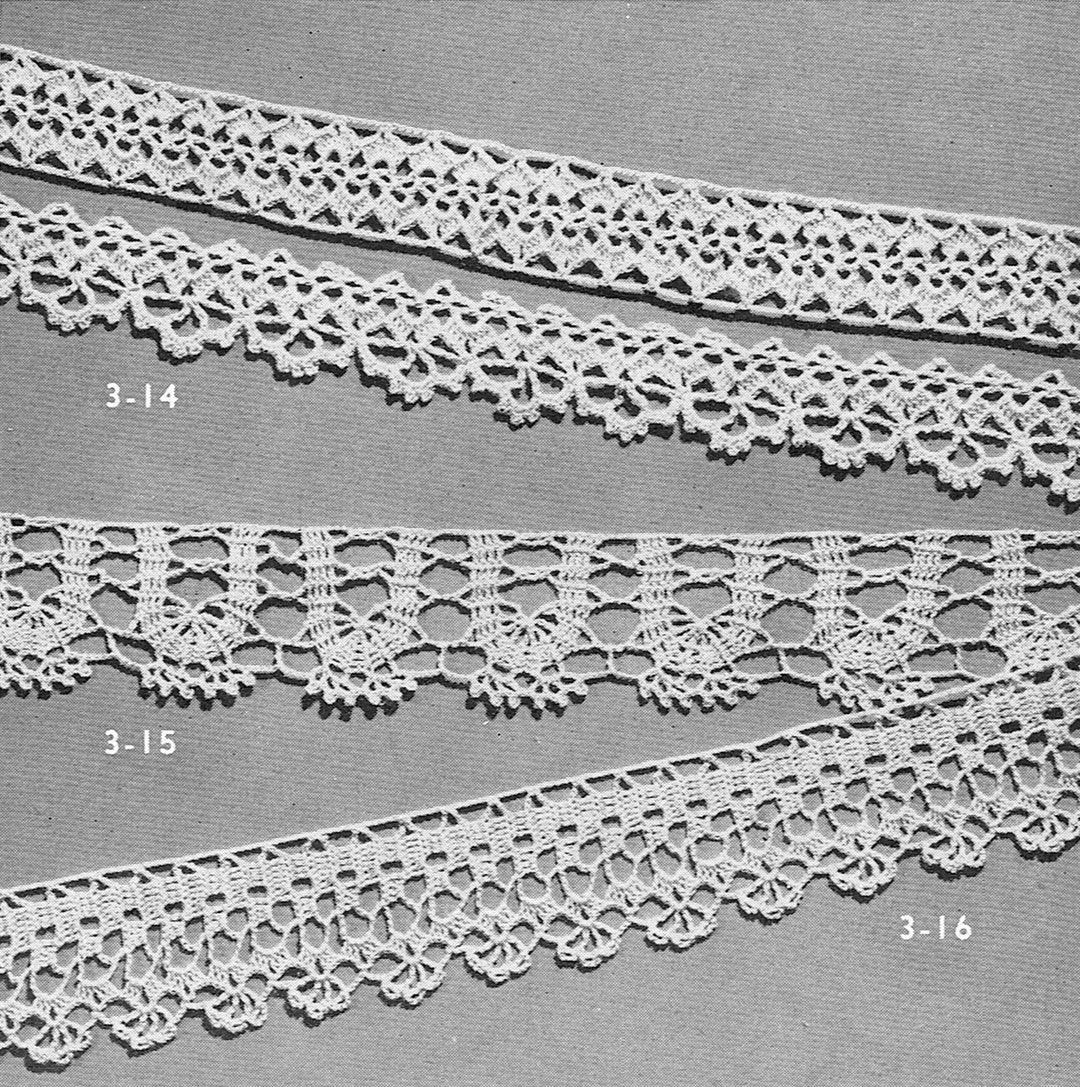 Vintage Lace Crochet Edgings Patterns, Royal Society -- INSTANT ...