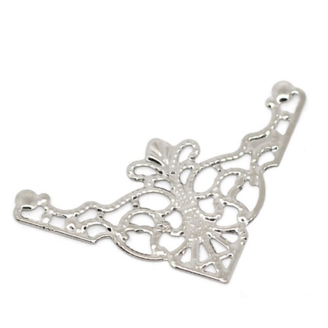 Silver Triangle Filigree Stamping / Filigree Jewelry Finding / - Etsy