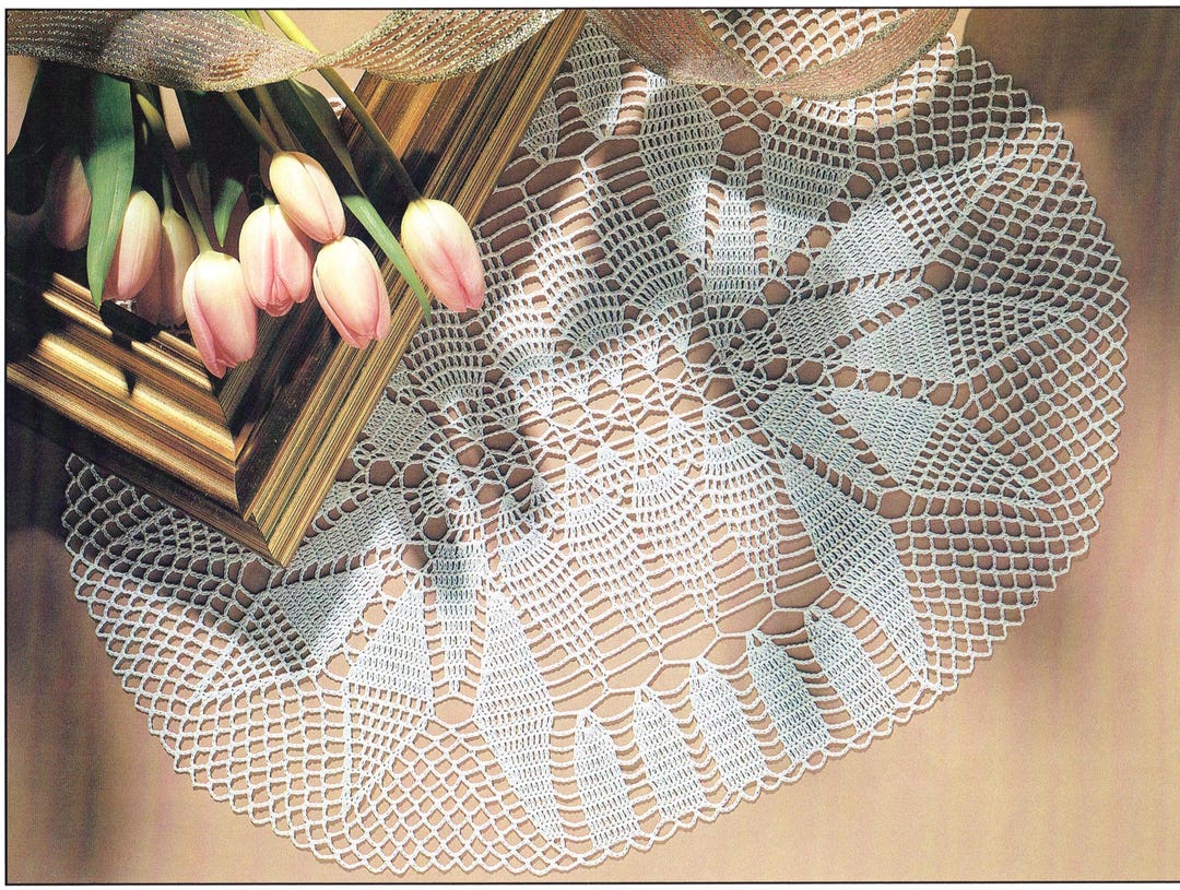 Vintage Crochet Pattern – Ellipse Oval Crochet Doily (digital PDF ...