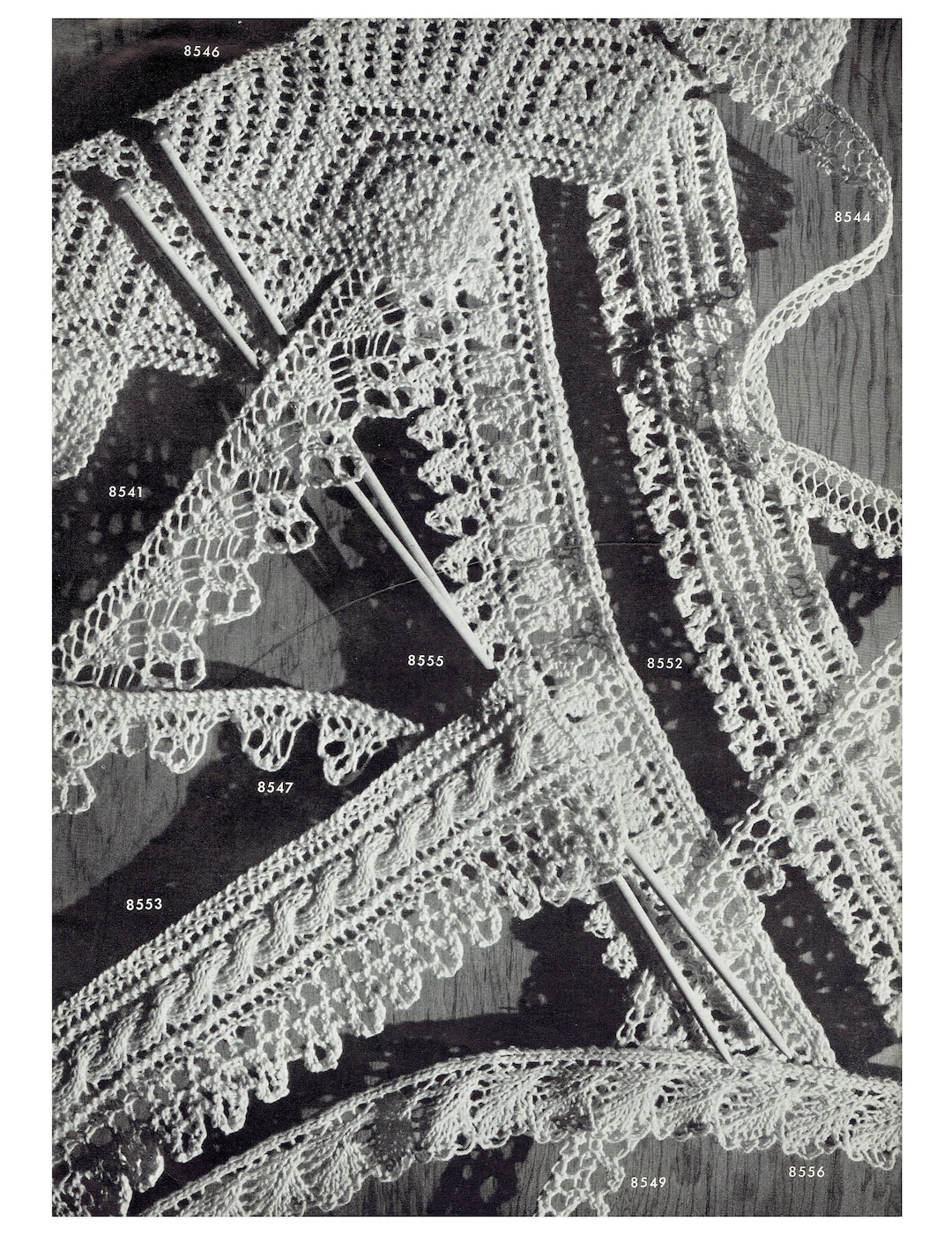 9 Vintage Knit Edgings / Digital Knitting Pattern PDF -- INSTANT ...