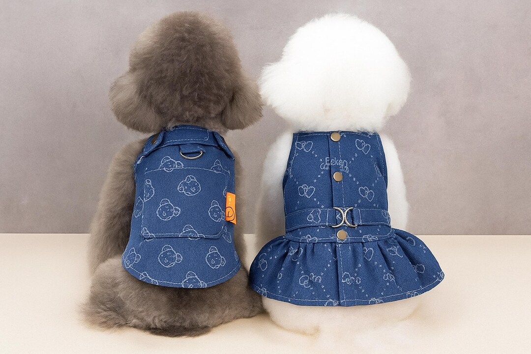 Cute Puppy Summer Clothes - Trendy Denim Vest Dress - Unique Pets ...