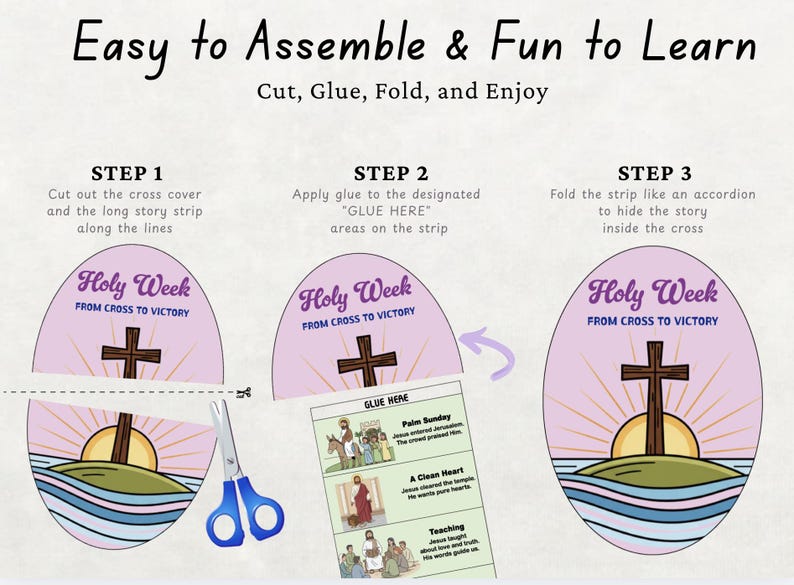 Holy Week Craft Printable Holy Week Activity for Kids Sunday School ...