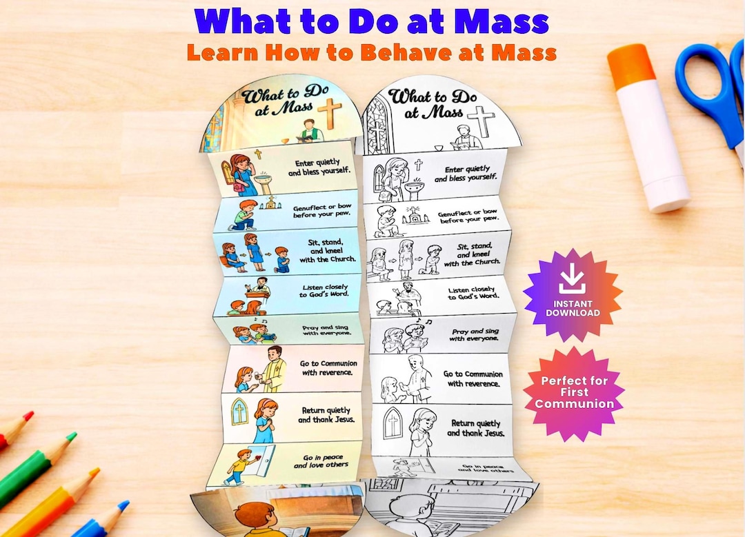 Catholic Mass Craft for Kids, First Communion Activity, What to Do at ...