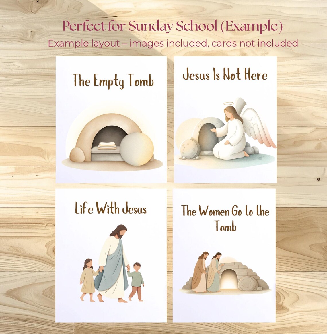 Empty Tomb Bible Lesson Visual for Kids, Resurrection Story Teaching ...