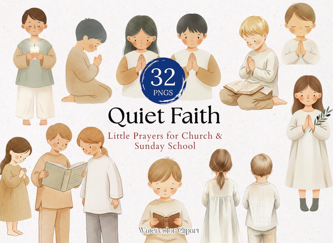 Christian Kids Clipart for Sunday School, Prayer & Bible Lesson Art ...