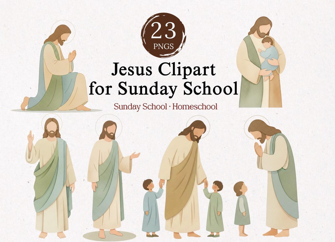 Jesus Clipart for Sunday School PNG, Teaching of Jesus Bible Story ...