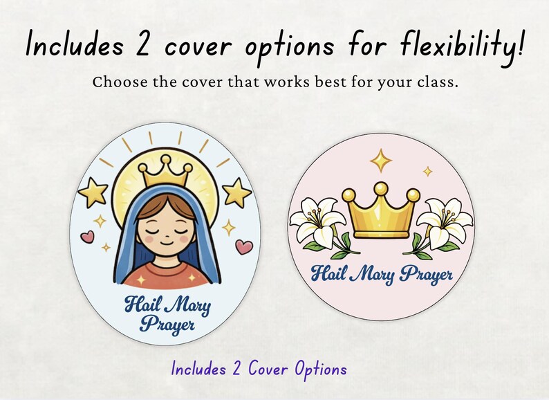 Catholic Hail Mary Prayer Craft for Kids, Folding Craft Printable With ...
