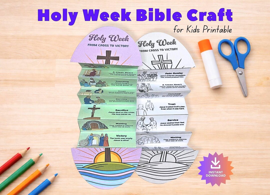 Holy Week Craft Printable Holy Week Activity for Kids Sunday School ...