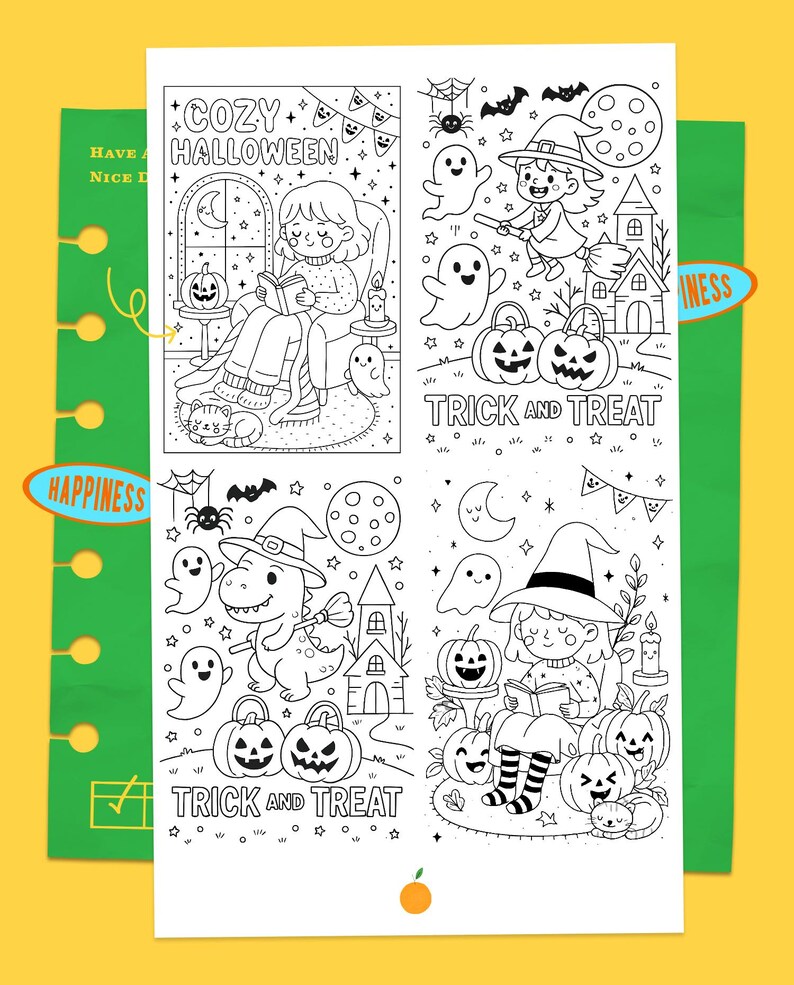 Printable Ghost Coloring Page | Cute Ghosts Halloween Coloring Page ...