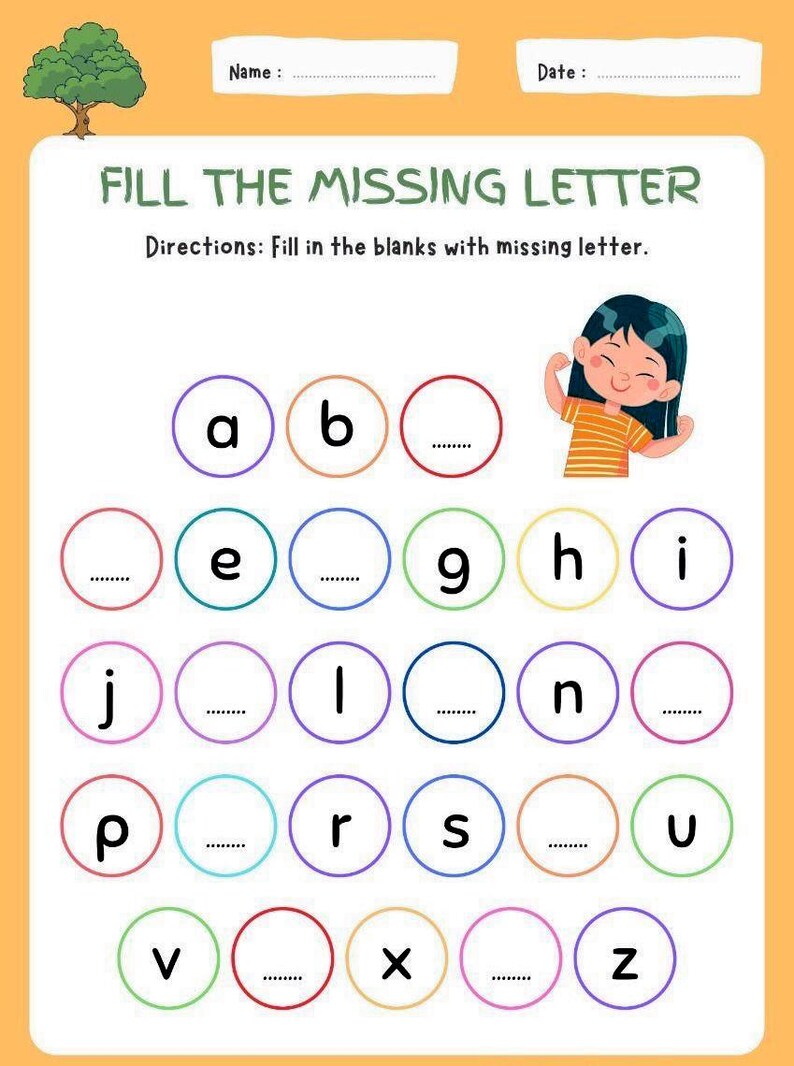 Fun Alphabet 10 Worksheets Printable Educational for Kids/ Letter ...