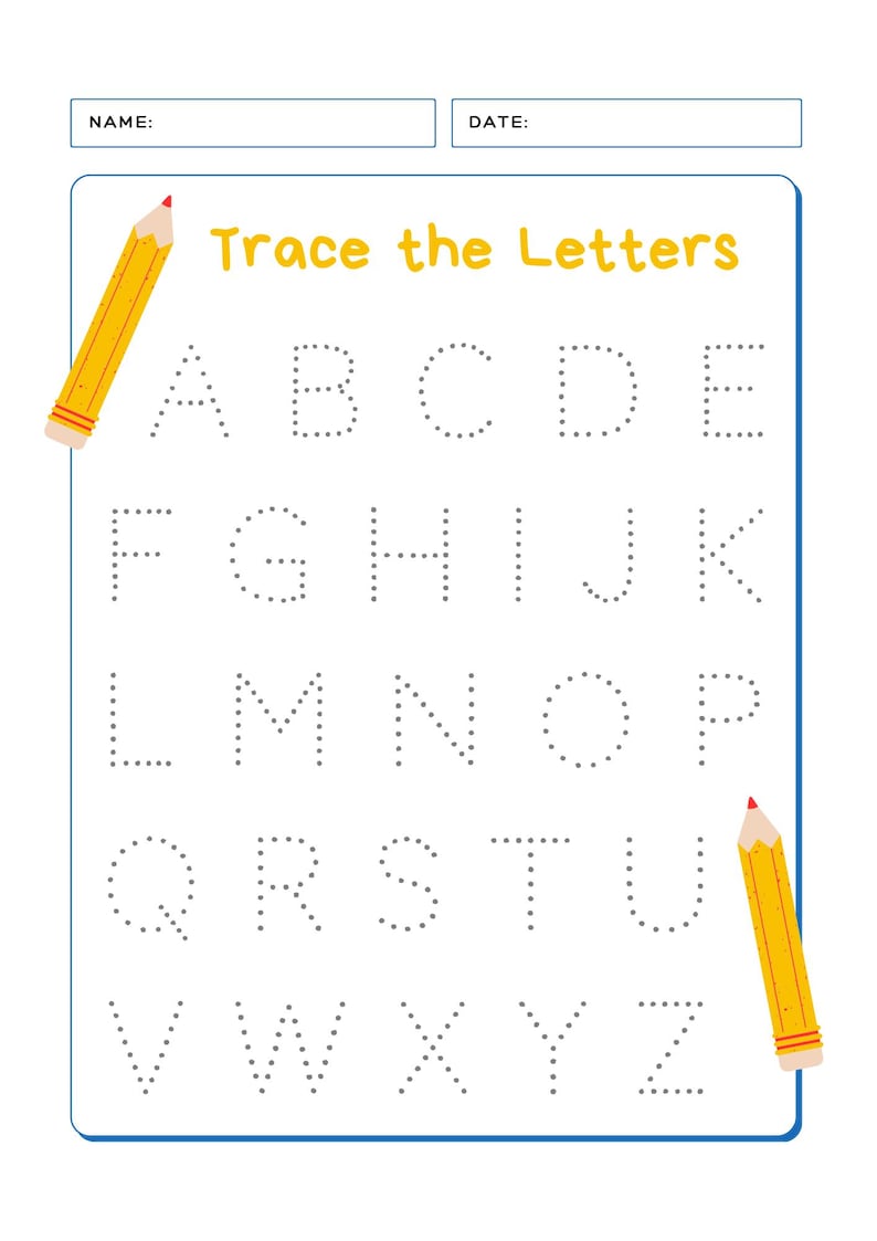 Fun Alphabet 10 Worksheets Printable Educational for Kids/ Letter ...