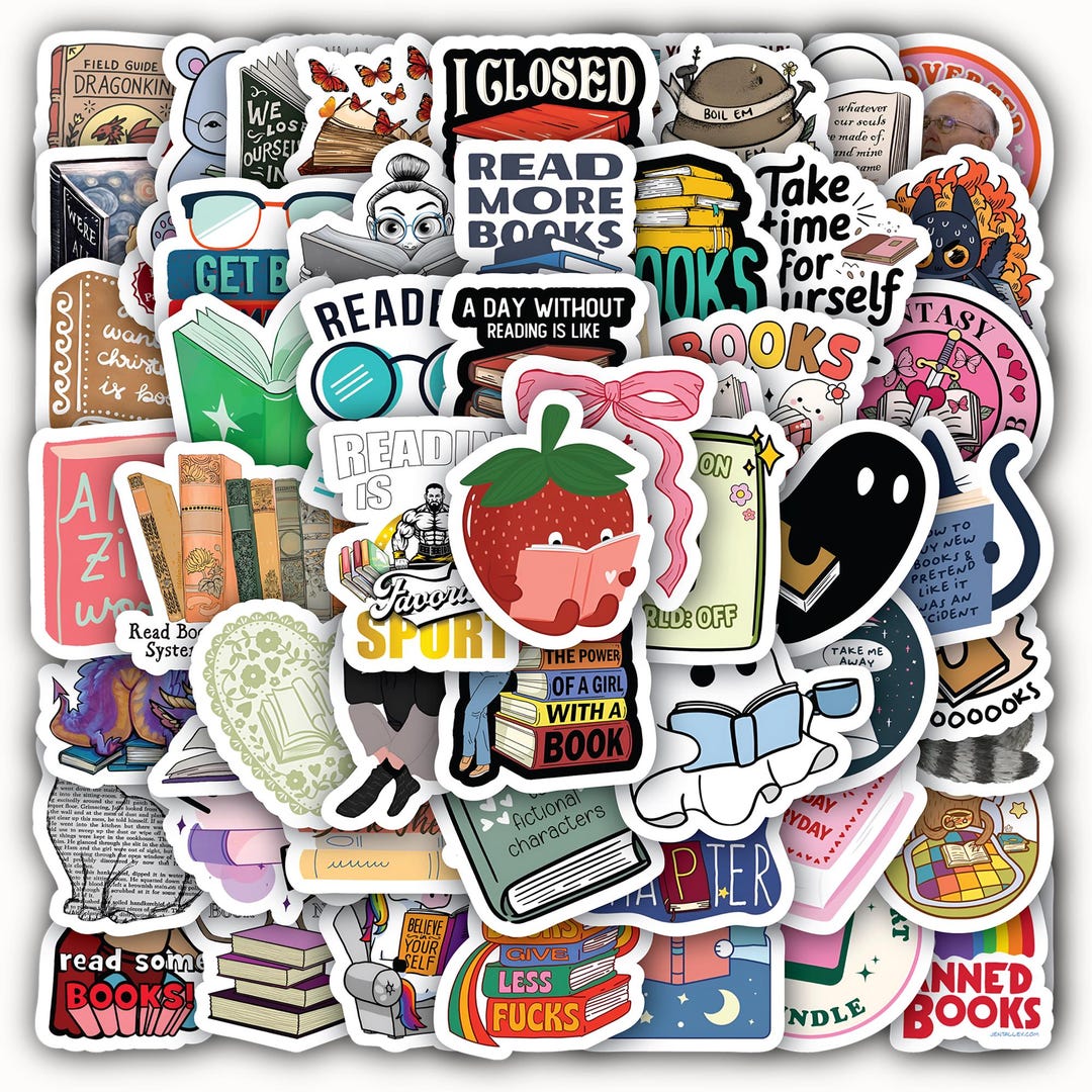 Inspirational Book Stickers Sheet| Vinyl Decals for Laptop, Water ...