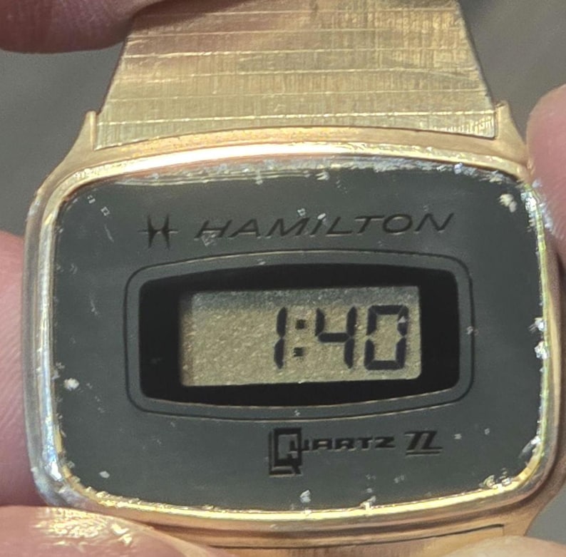Vintage Hamilton Quartz II LED Digital Watch – 1970s – Gold Tone ...