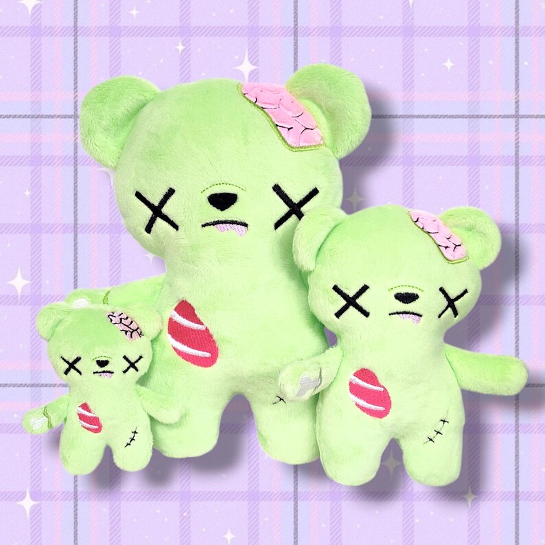 Zombie Bear Plushie: Spooky Kawaii Stuffed Animal - Etsy