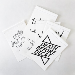 Death Before Decaf Standing Banner Canvas Print Tiny Art - Etsy