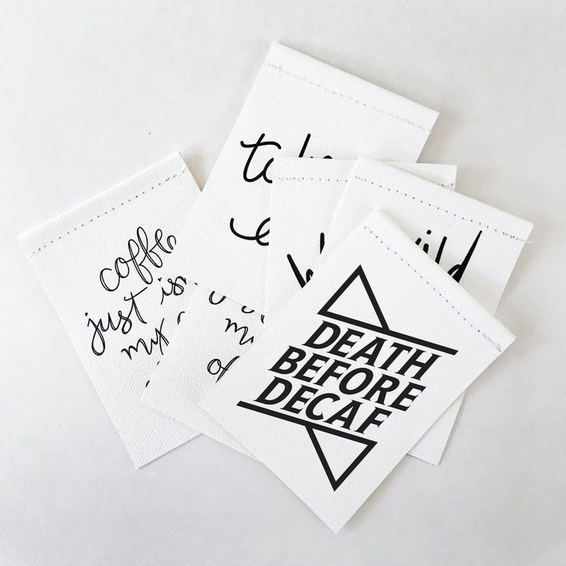 Death Before Decaf Standing Banner Canvas Print Tiny Art | Etsy