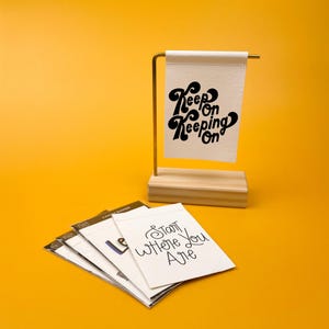 Start Where You Are Standing Banner - Canvas Print - Tiny Art - Mini ...