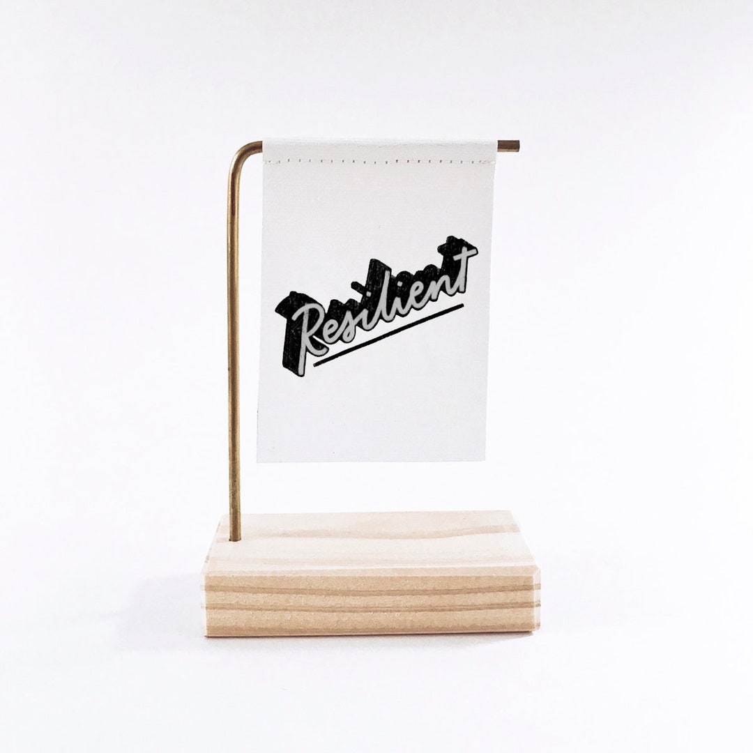 Resilient Standing Banner Extra Banner Canvas Print Tiny Art Wood and ...