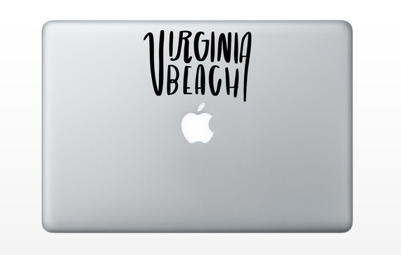Virginia Beach VA City Decal Sticker Handwritten Laptop | Etsy