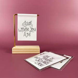 Start Where You Are Standing Banner - Canvas Print - Tiny Art - Mini ...