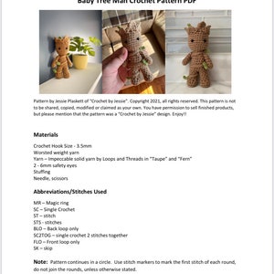 Baby Tree Man PDF Crochet PATTERN - Etsy Canada