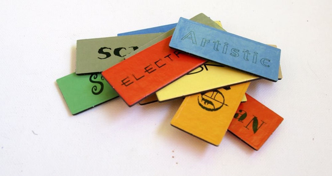 Vintage Cardboard Word Game Pieces, Scrap Booking Supplies, Assemblage ...