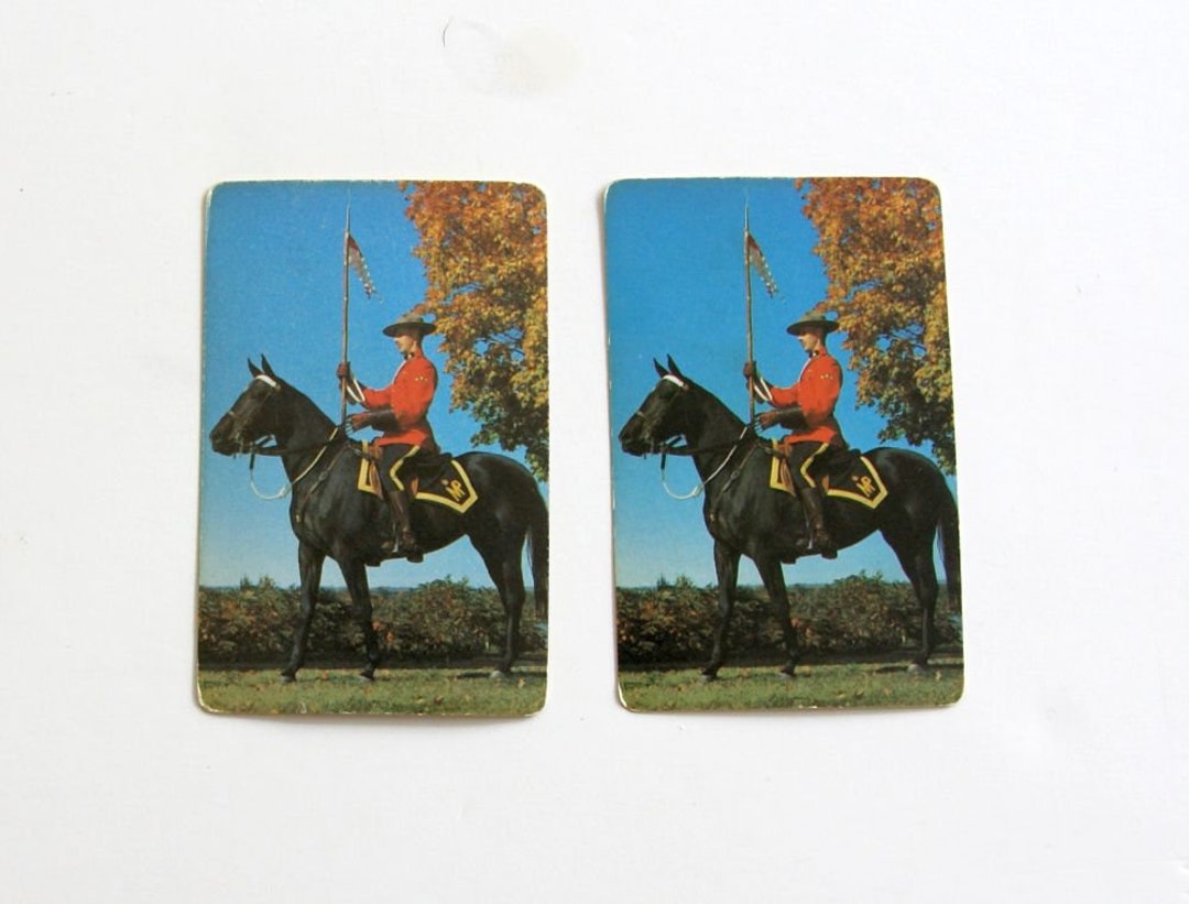 Vintage Canadian Royal Mounted Police Playing Cards, assemblage and ...