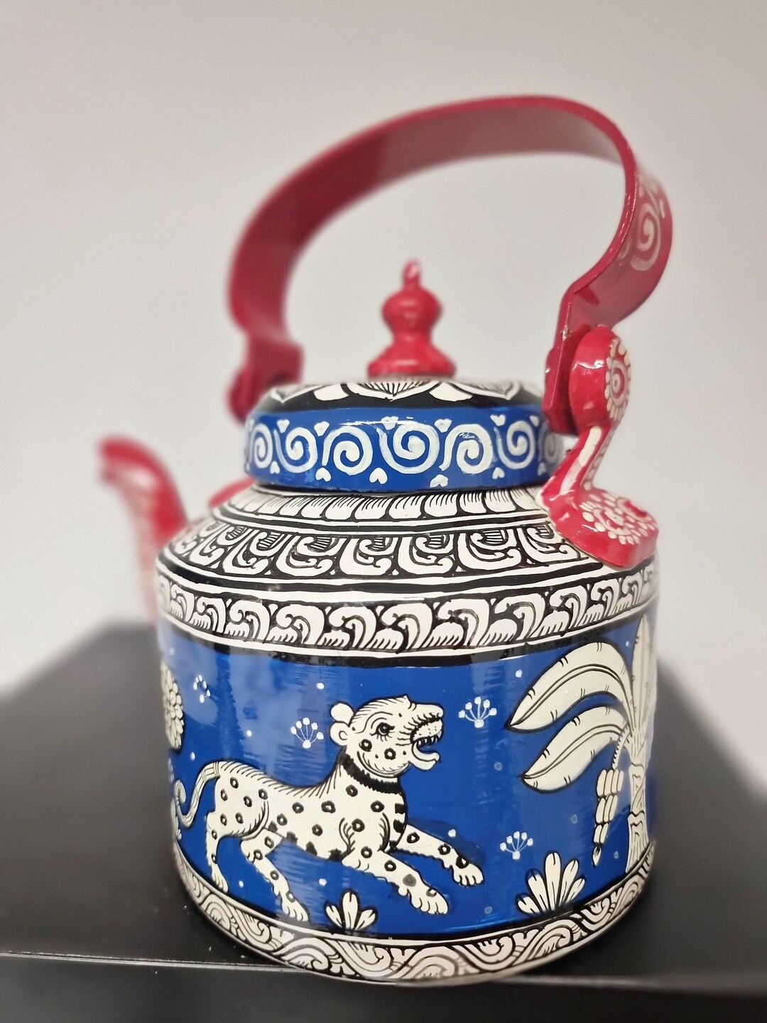 Hand Painted Safari Teapot: Boho Tribal Kettle, Novelty Tea Party Decor ...