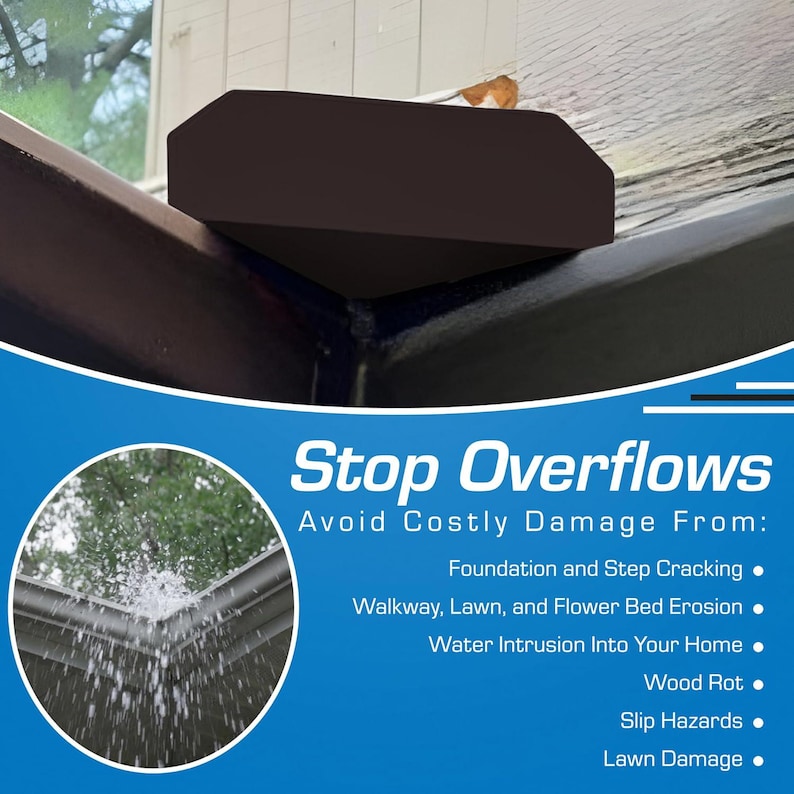 Nooverflow Extreme Rain Gutter Diverter - Rainwater & Downspout ...