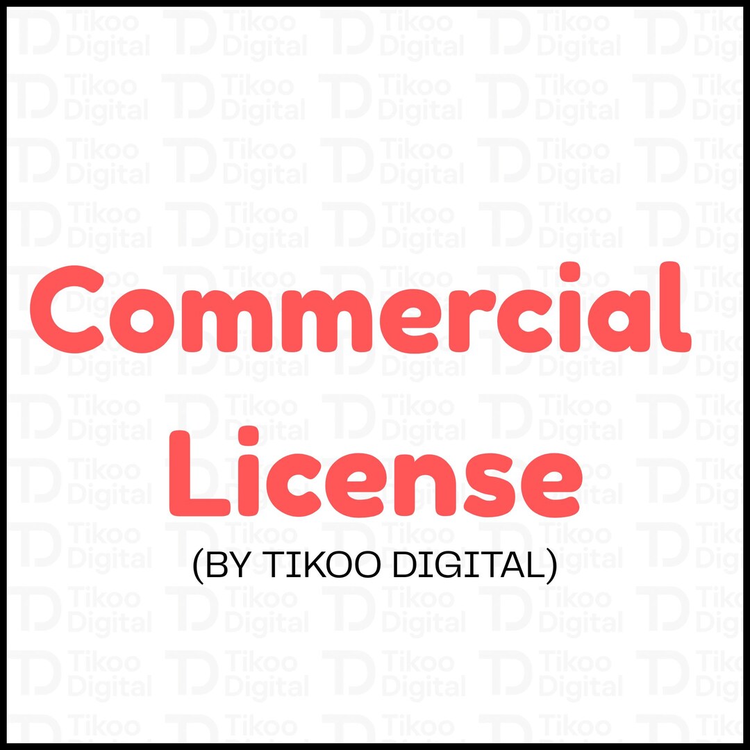 Commercial License for Digital Files | Extended Use License | Small ...