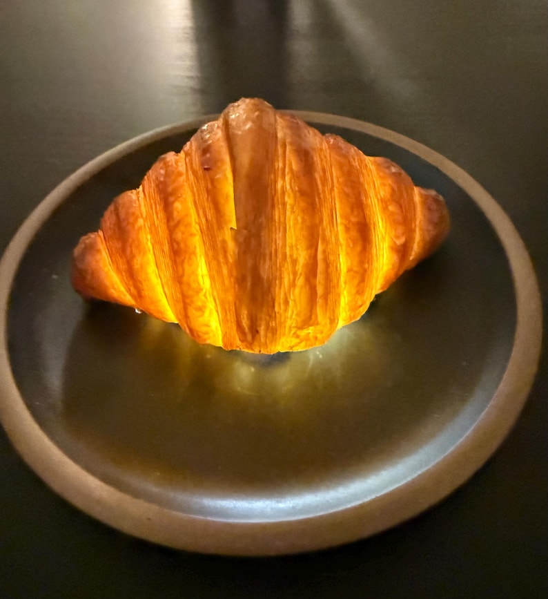 Real Croissant Lamp | Resin Art Food Light | Unique Home Decor - Etsy