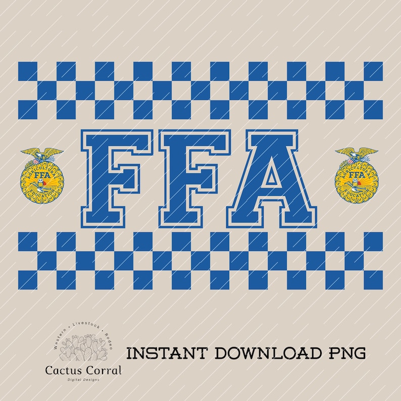 FFA Checkered PNG: FFA, Agriculture, Future Farmers of America - Etsy
