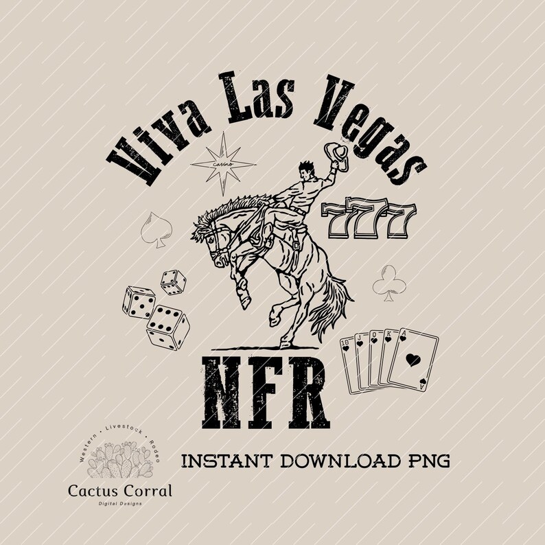 Viva Las Vegas NFR PNG: Rodeo Shirt Design (digital Download) - Etsy