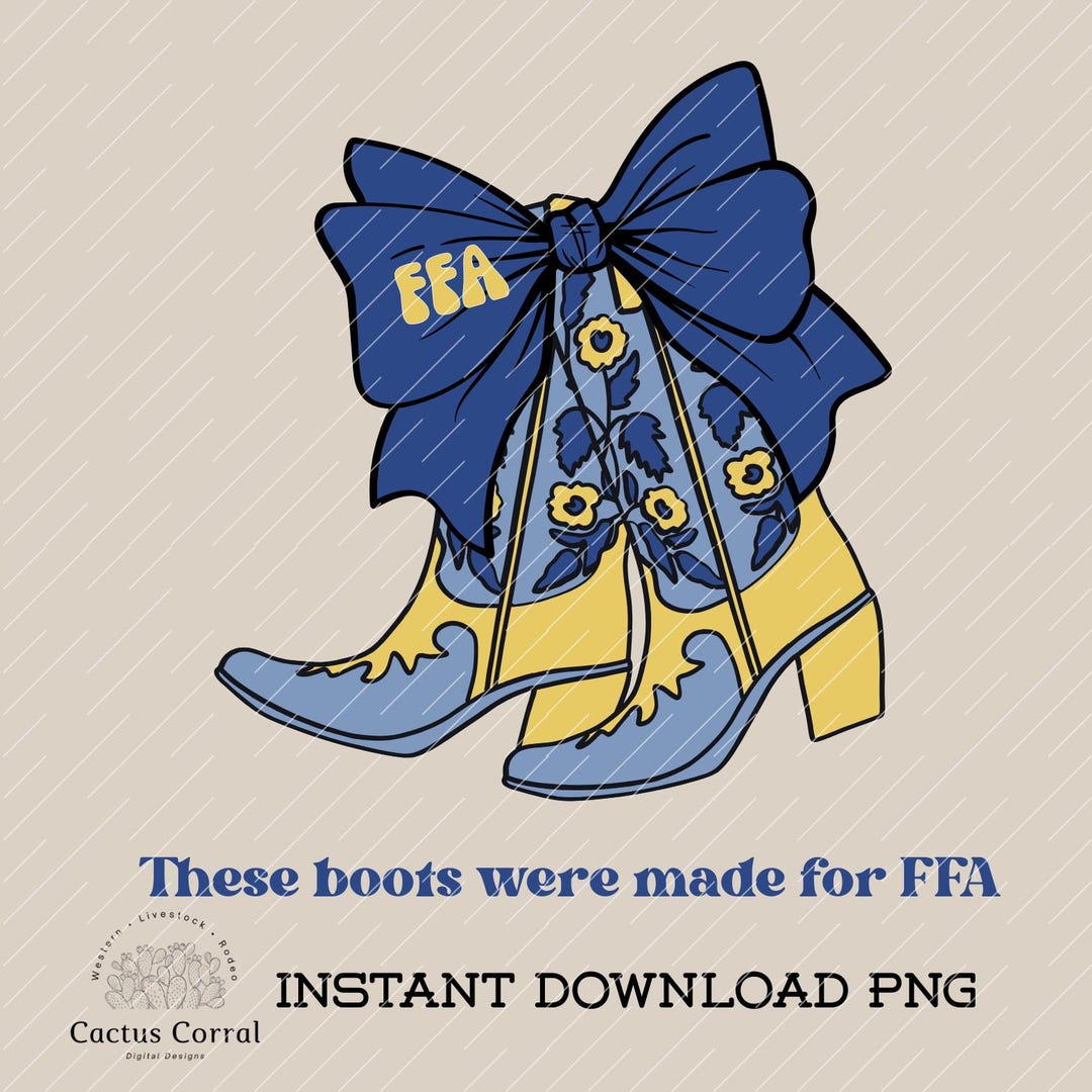FFA Boots PNG: Agriculture Design, Sublimation & Heat Transfer (digital ...