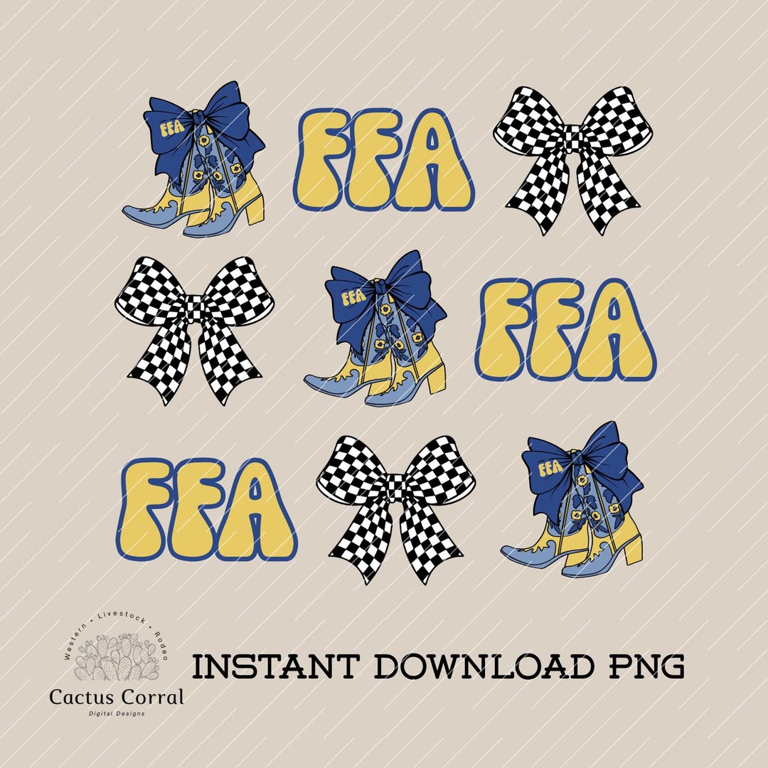 FFA Boots & Bows PNG: Agriculture Clipart (digital Download) - Etsy