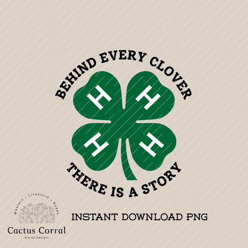 4-H Clover PNG: Agriculture Design, Sublimation & DTF (digital Download ...