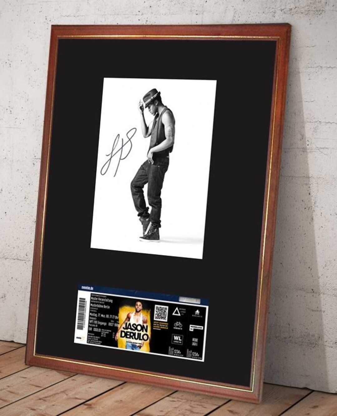 JASON DERULO FRAMED 13" X 17" Signed Photo & Concert Ticket Display ...