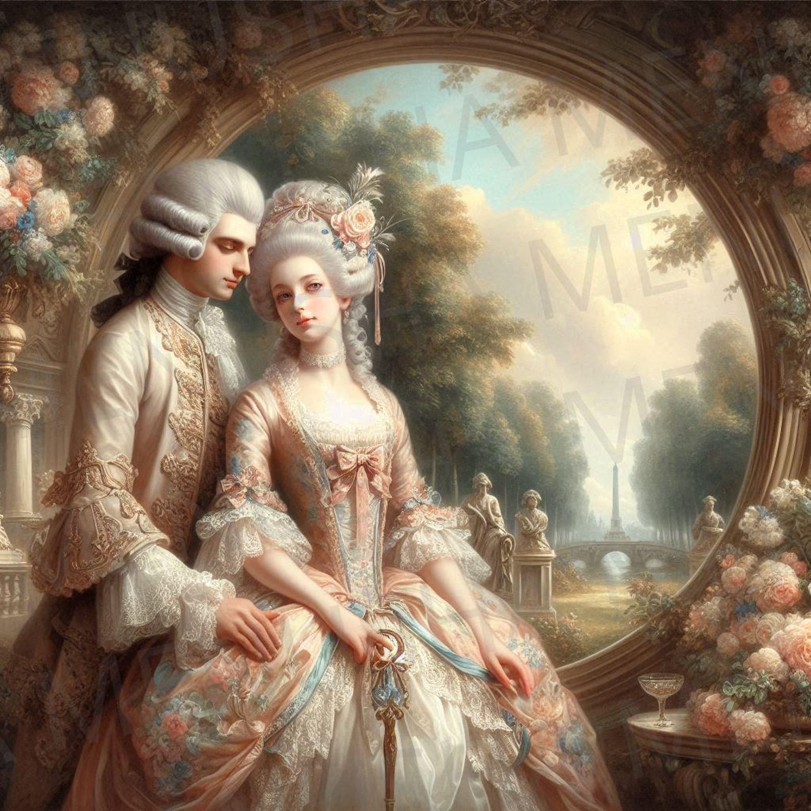 Rococo Elegance: 12 High-res Digital Rose Garden Portraits. - Etsy