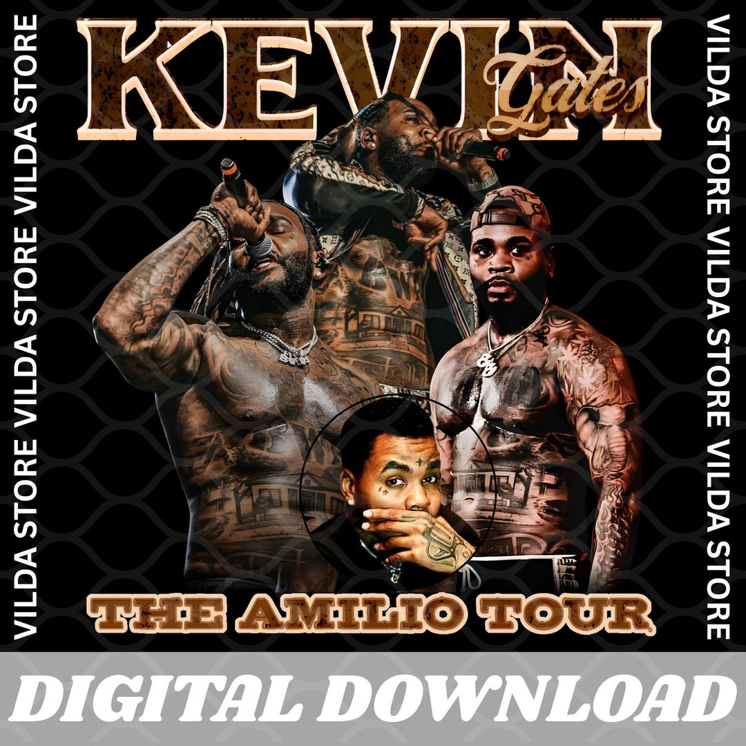 Kevin Gates Amilio Tour T-shirt PNG Design: Bootleg Tee (digital ...