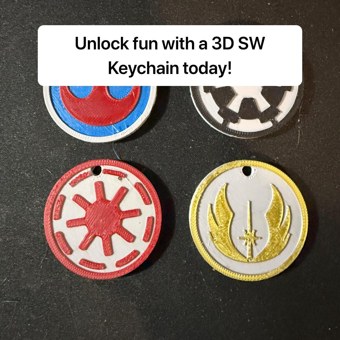 3D Printed SW Crest Keychain - Etsy