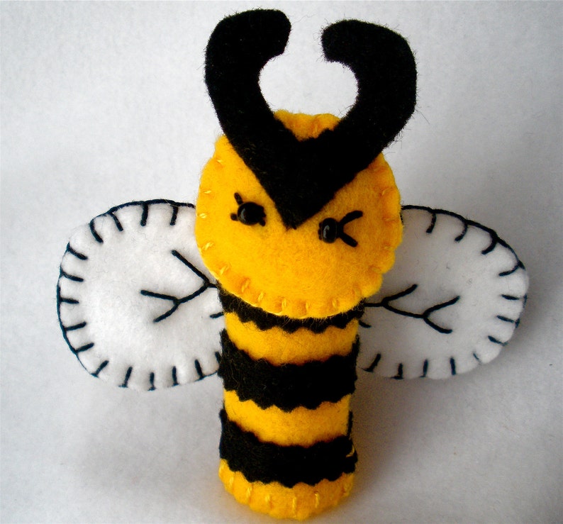 Bumblebee Felt Finger Puppet | Etsy