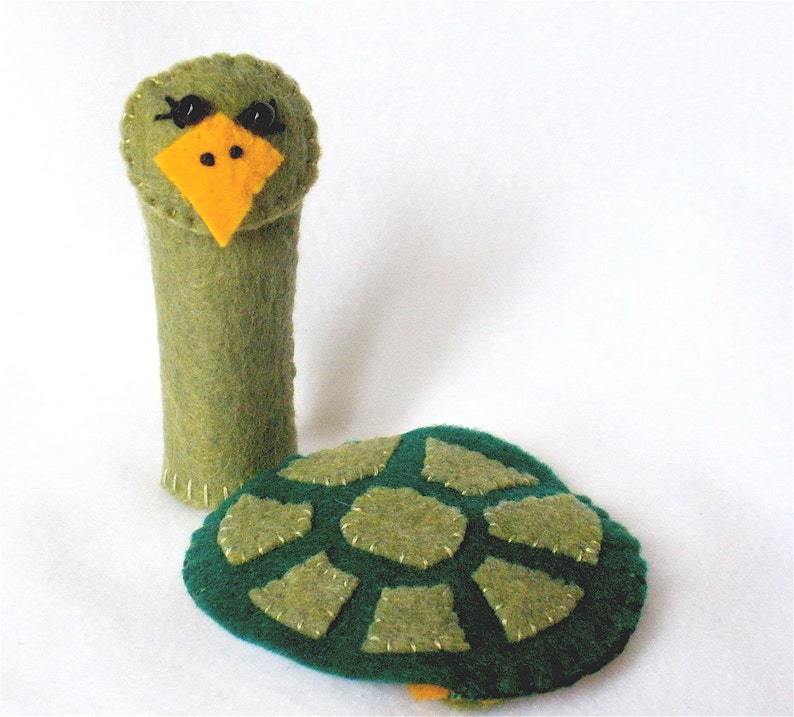 Felt Turtle Finger Puppet Storytelling Prop Removable Shell - Etsy